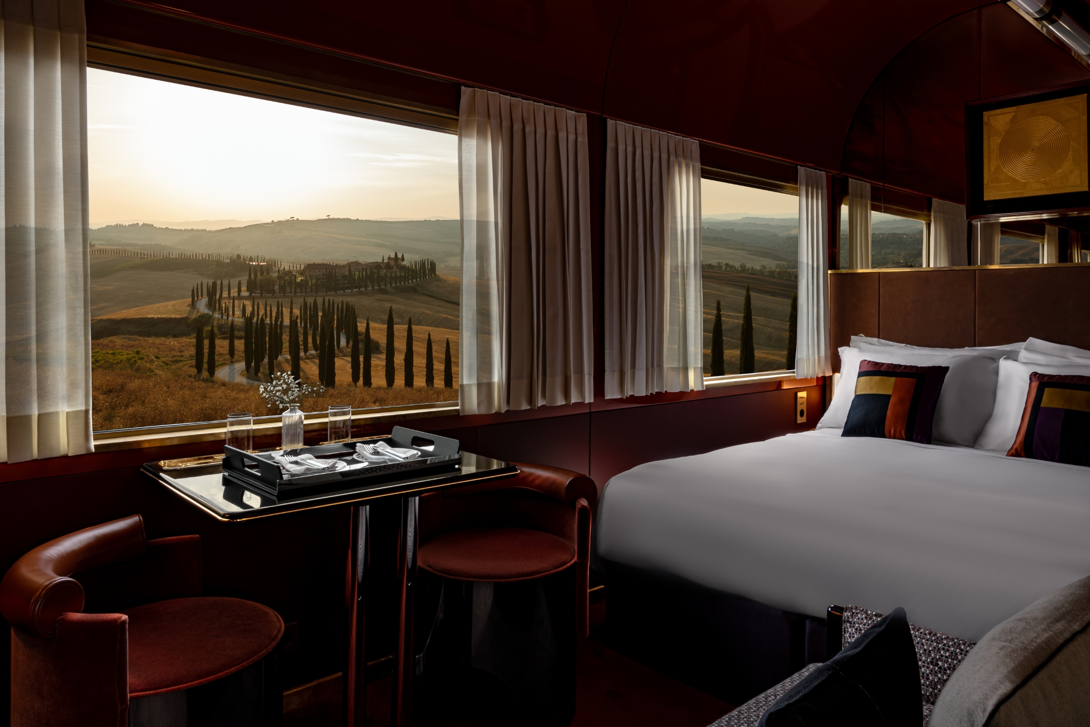 Cabins and suites of the La Dolce Vita Orient Express train