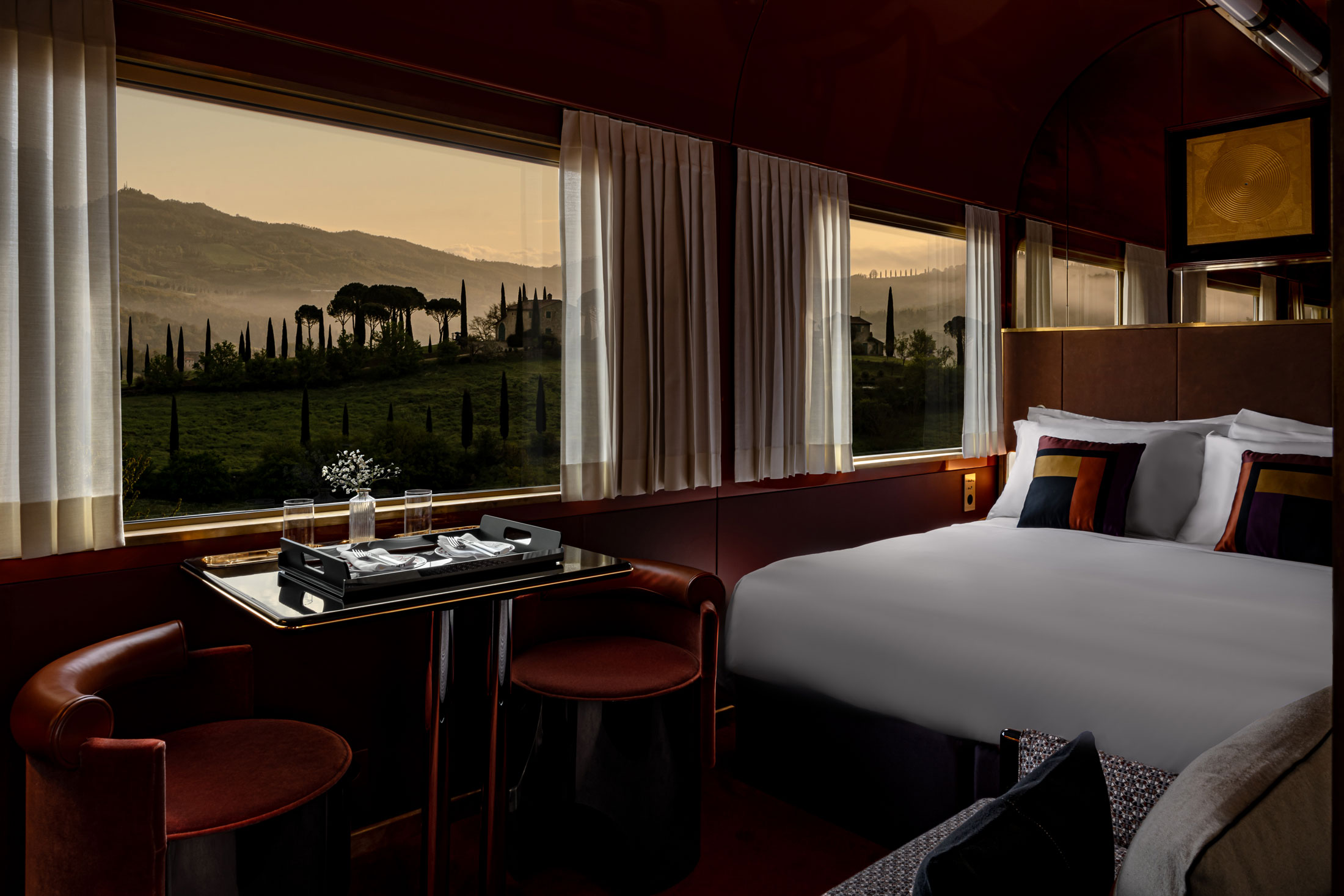 Cabins and suites of the La Dolce Vita Orient Express train